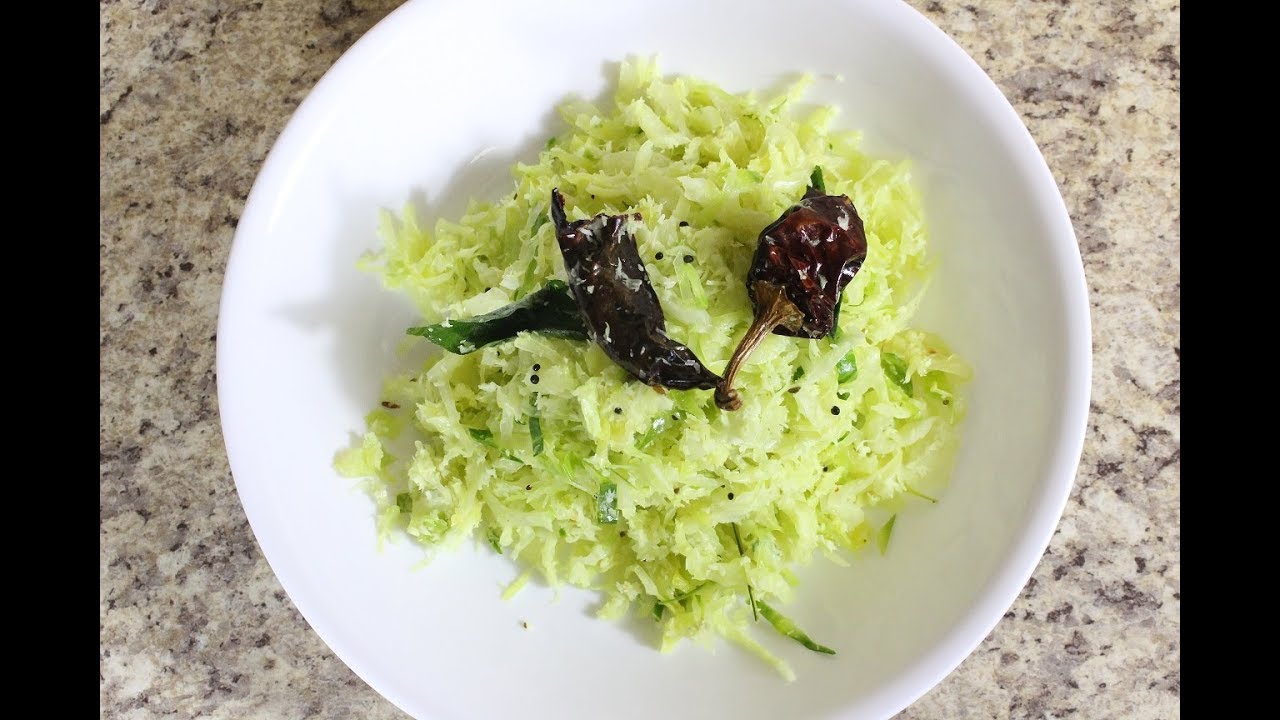 Kerala Style Cabbage Thoran recipe||Kerala Sadhya Cabbage Thoran ...