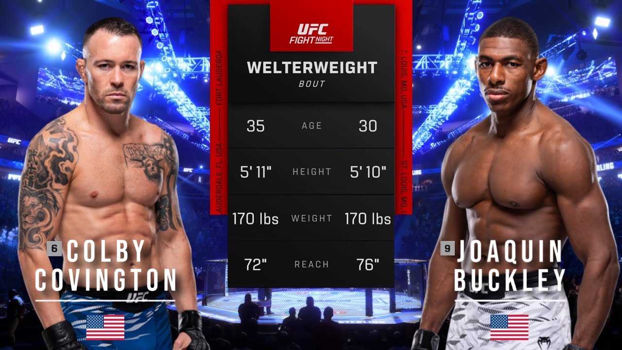 COLBY COVINGTON VS JOAQUIN BUCKLEY FULL FIGHT UFC TAMPA - YouTube