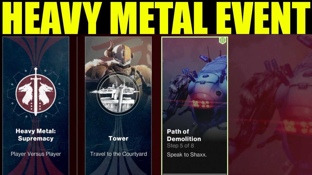 Destiny 2 - How to level up heavy metal pass & spend event tokens on ...