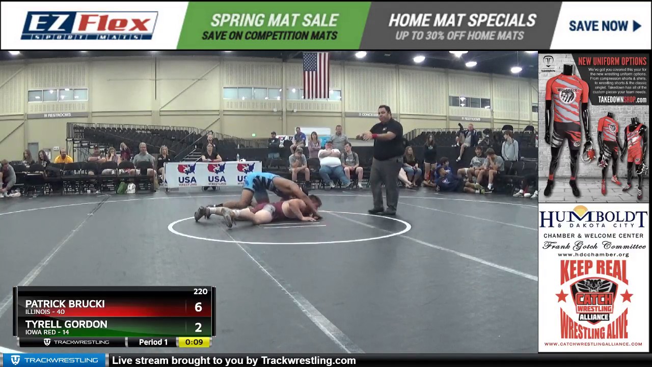 220 Patrick Brucki Illinois vs Tyrell Gordon Iowa Red 8451156104 - YouTube