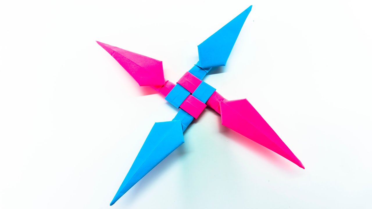 How to make a paper Ninja star. Paper weapon - YouTube