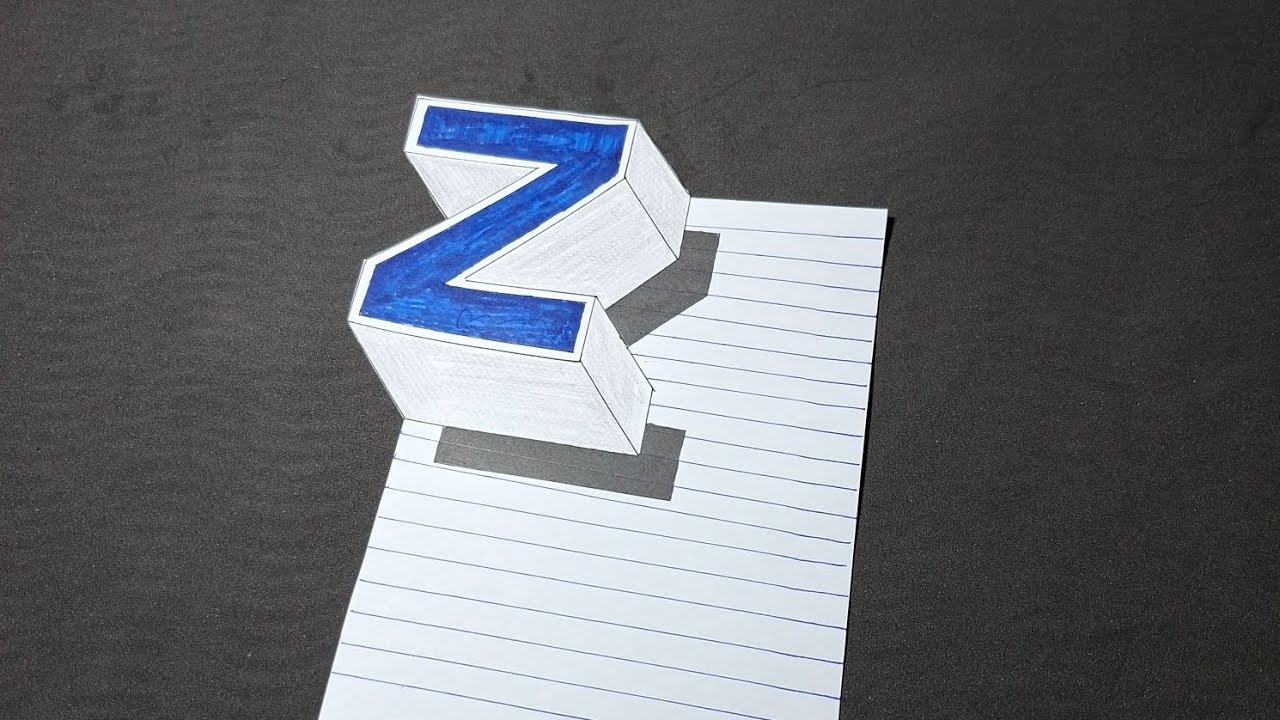 How to Draw: Z Letter, 3D Shapes & Hand Lettering - YouTube