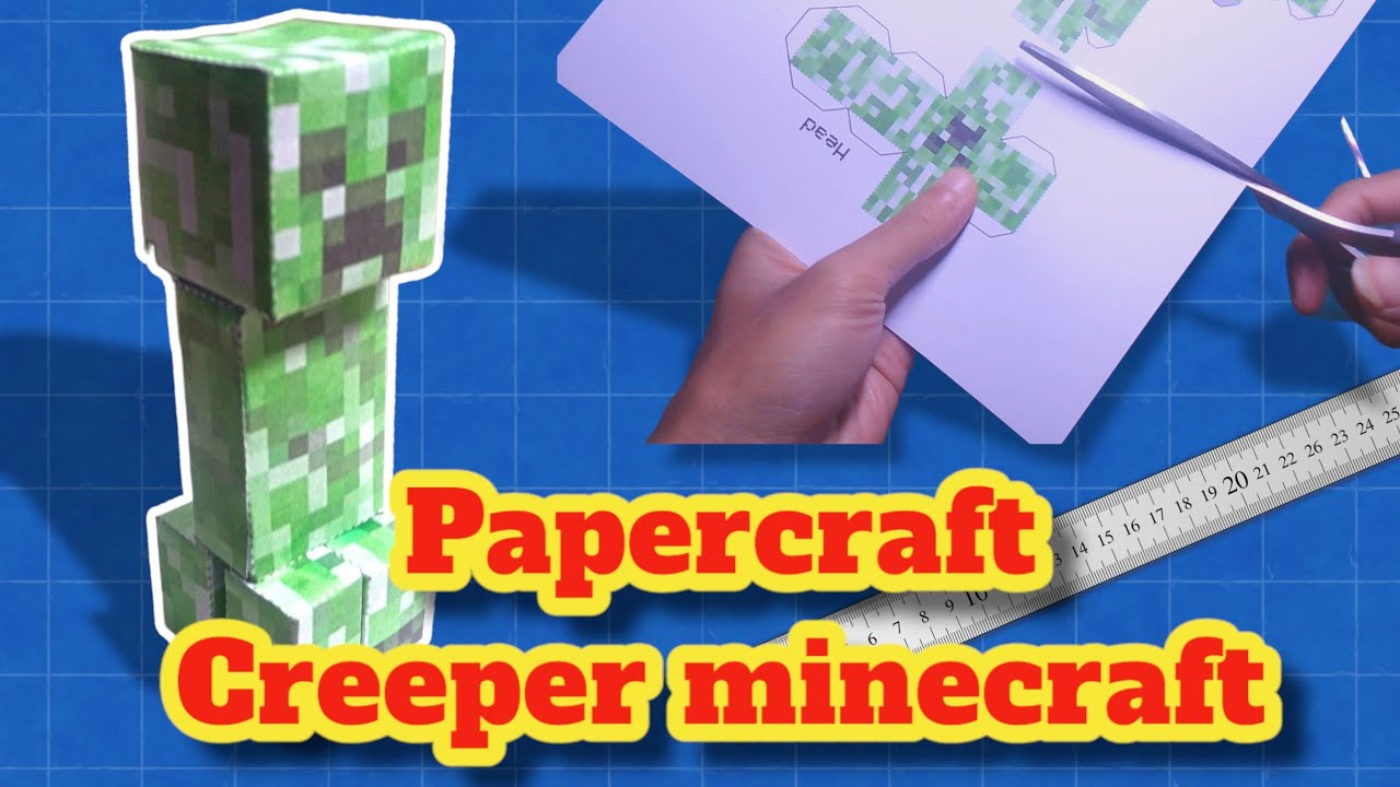 DIY Creeper dari kertas | minecraft papercraft - YouTube