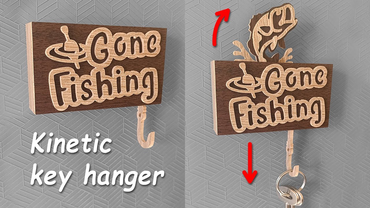 Kinetic key hanger - Woodworking project - YouTube