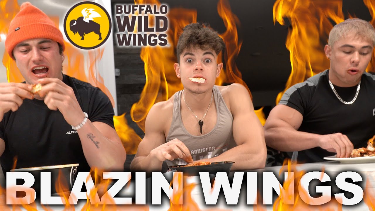 BODYBUILDERS TRY BLAZIN' WINGS CHALLENGE | *5 Minutes In Hell* | Isaiah ...