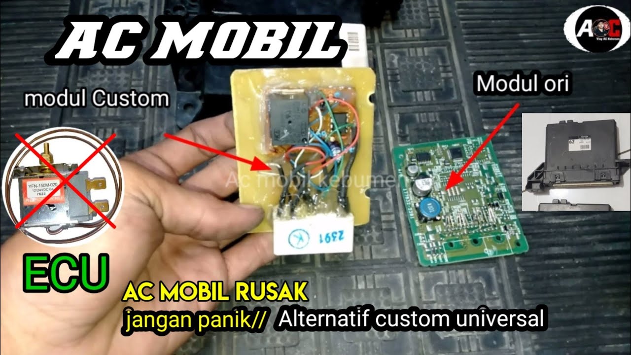 Custom Modul ECU AC mobil vios yg rusak, pakai modul thermistor ...