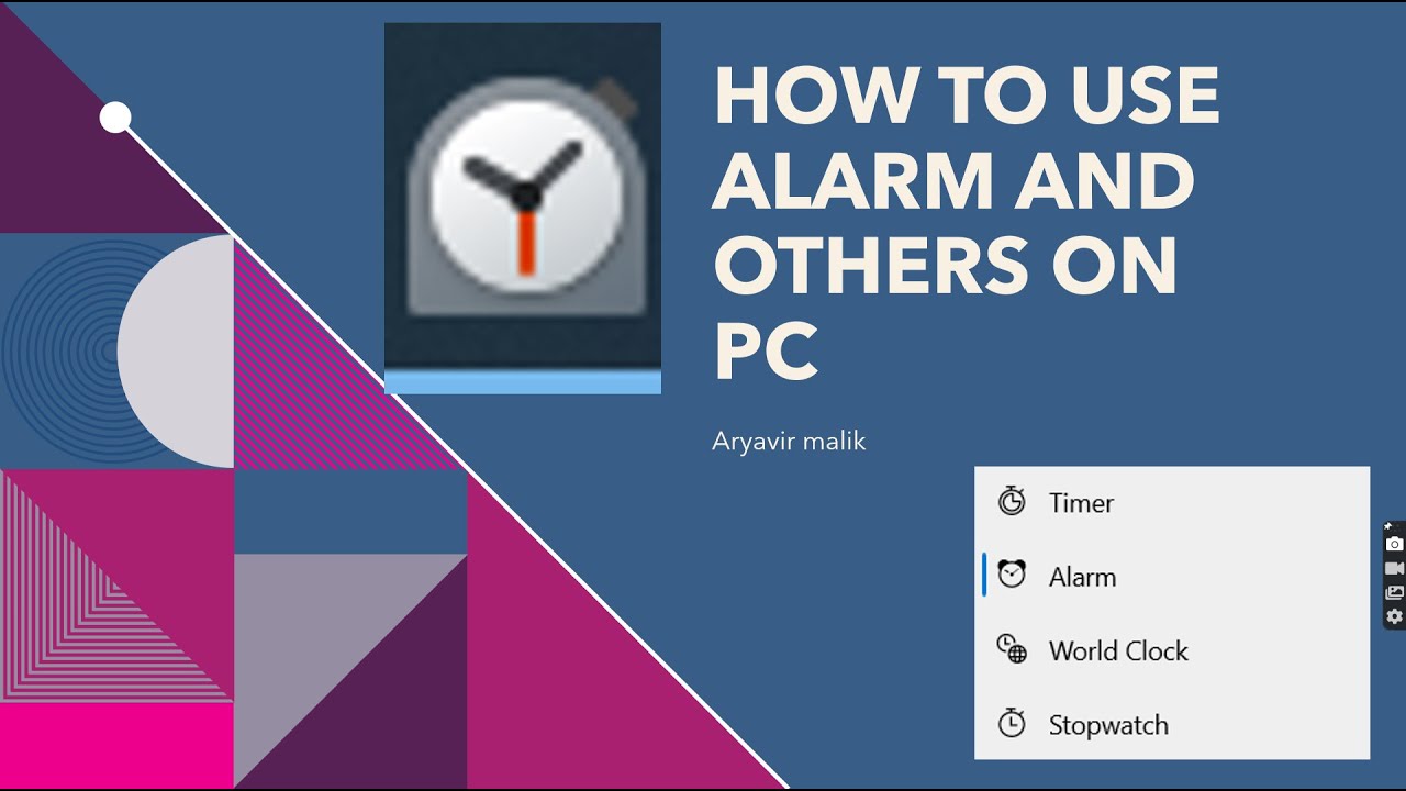 HOW TO USE ALARM ,CLOCK AND TIMER ON PC - YouTube