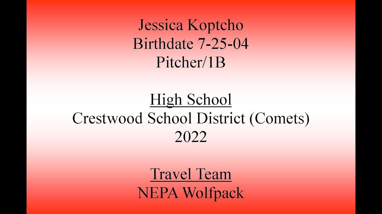 Jessica Koptcho Pitching Footage NEPA Wolpack vs Rumble 8/22/20...won 6 ...
