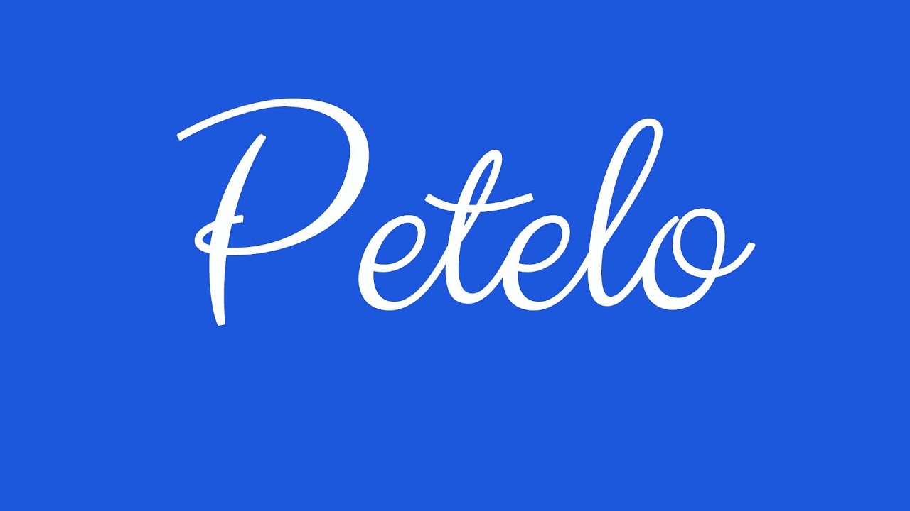 Petelo English Cursive Handwriting Tutorial - YouTube