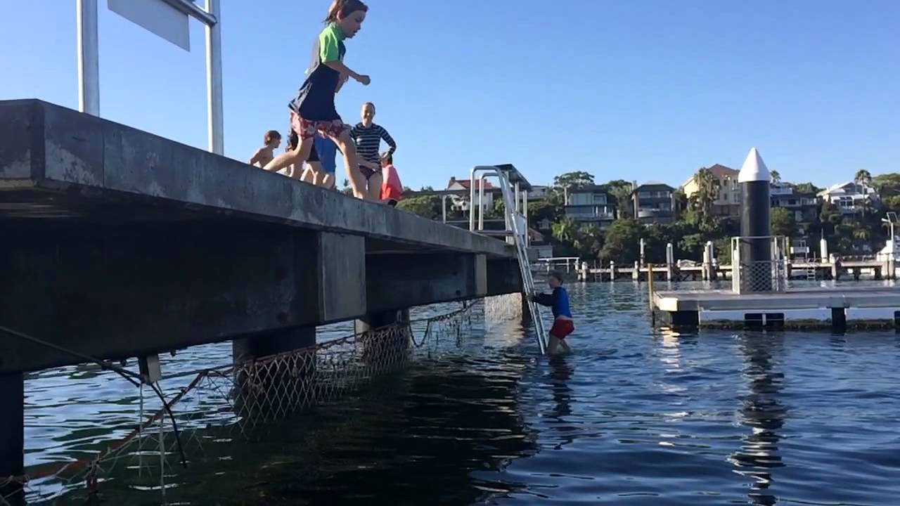 Pontoon Jump @ Watsons Bay Baths - YouTube