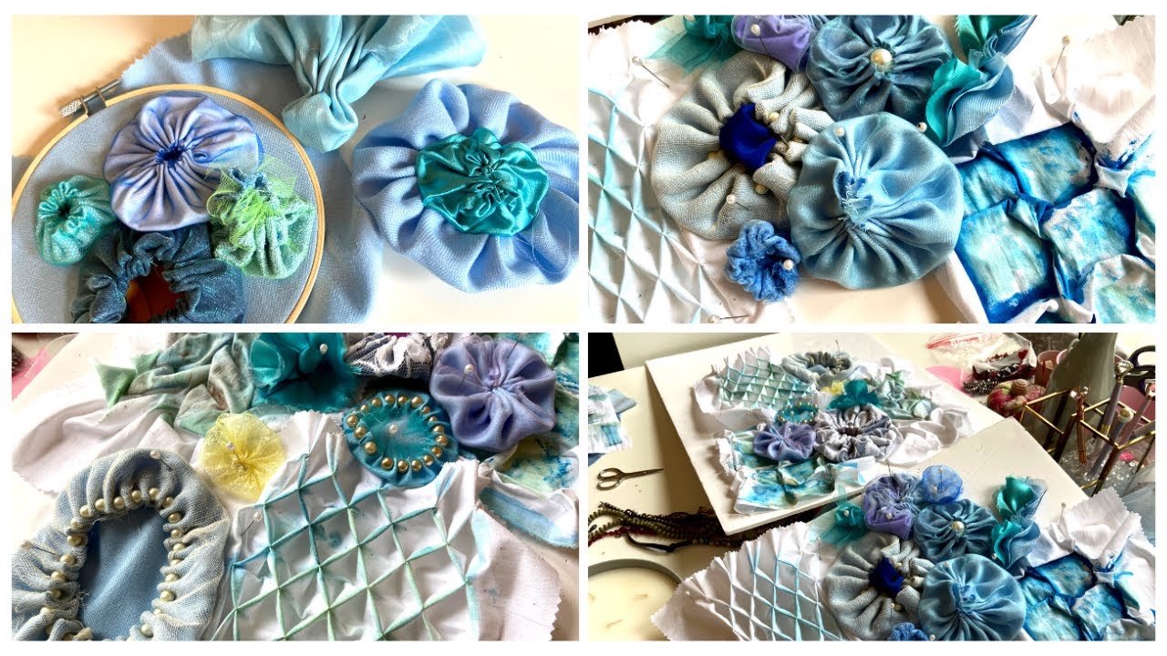 SUFFOLK PUFFS OR YO YOs | Part 2 Using Layers, Frills, Beading ...