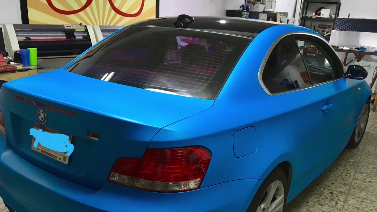Azul mate full wrap BMW - YouTube