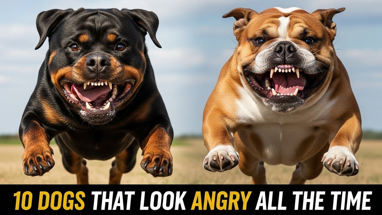 Top 10 Dogs That Look Angry All the Time - YouTube