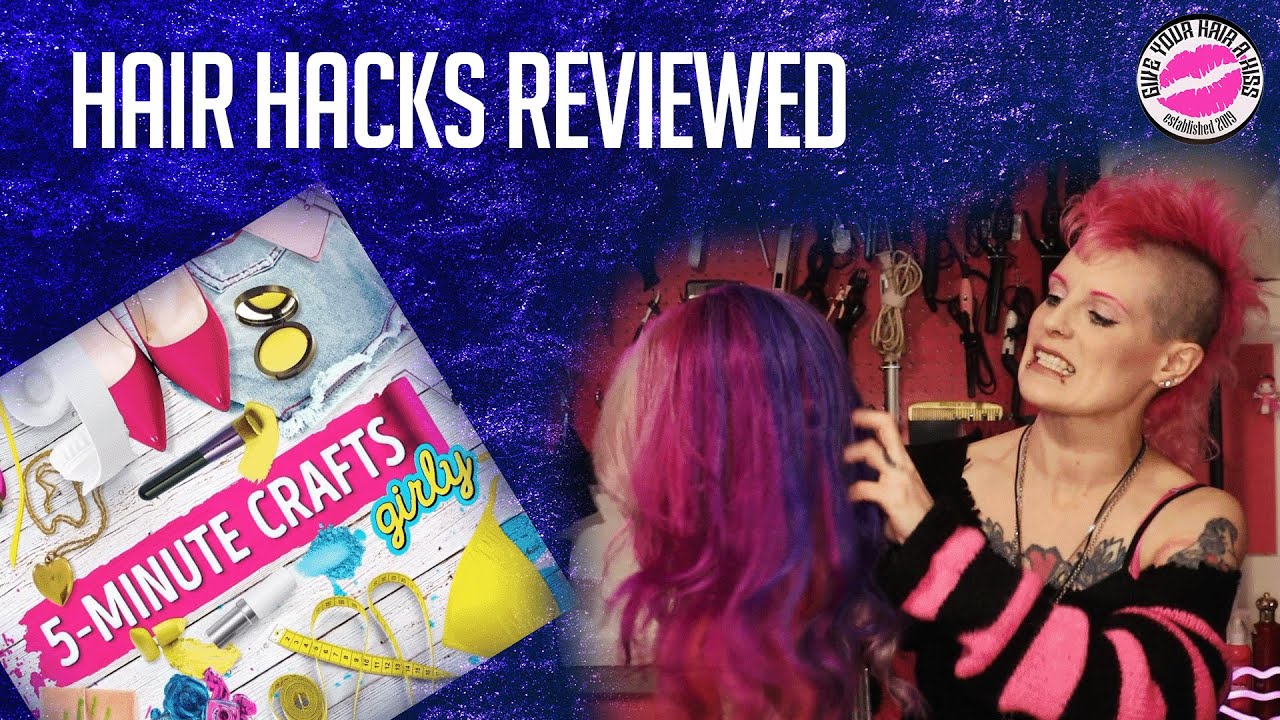 Professional Hair Stylist trying 5-minute Crafts Hair Hacks - YouTube