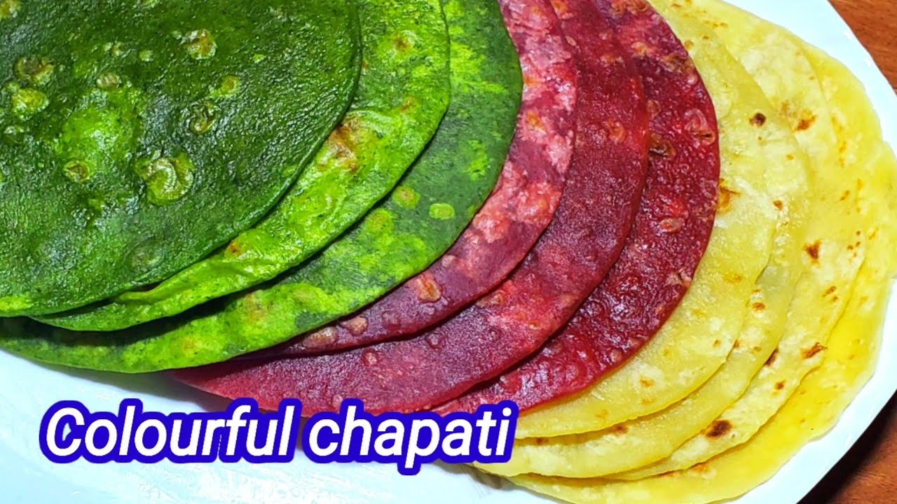 Colourful chapati recipe Healthy and Easy by AFG Food Secrets چاپاتی ...