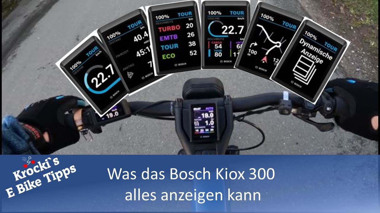 Was das Bosch Kiox 300 alles anzeigen kann. - YouTube