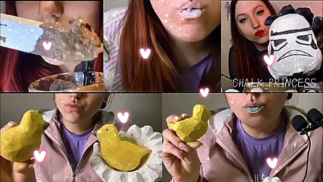 chalk compilation💆‍♀️@chalkprincess chalk eating asmr🤤 food mukbang🤤 ...