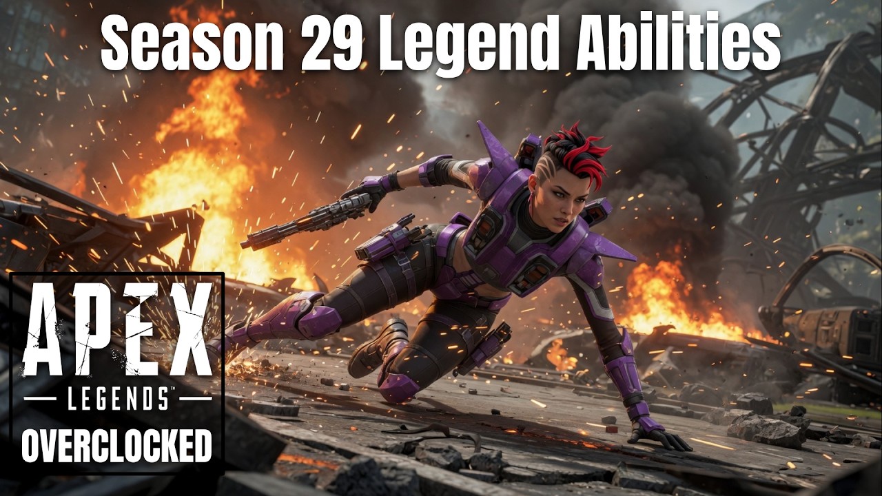Axle/Axel Full Abilities Gameplay - Season 29 Apex Legends Overclocked ...
