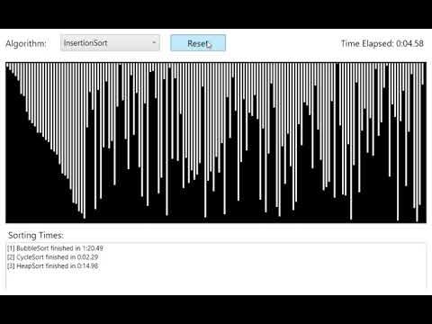 C# WPF Sorting Algorithms Demo - YouTube