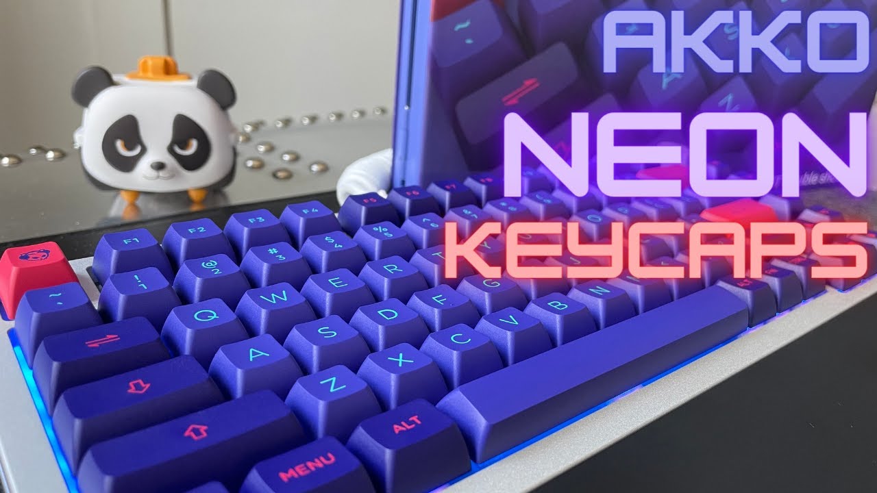 Best BUDGET Keycaps?!?! AKKO NEON Keycap Set Review - YouTube