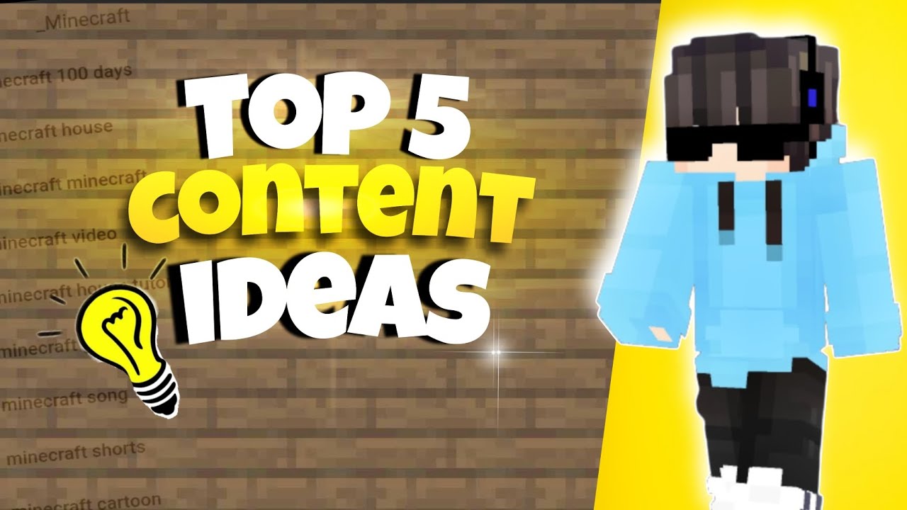 Top 5 Trending Content Idea For All Minecraft Creator🥰 - YouTube
