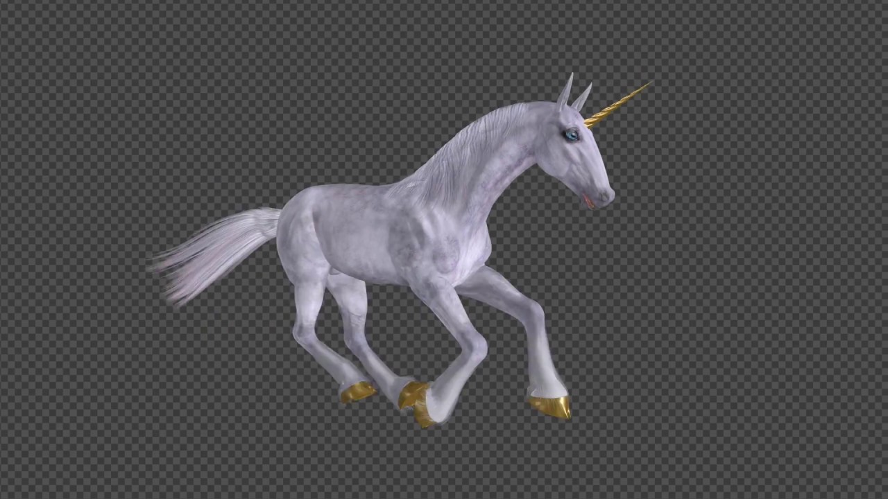 Galloping Unicorn - Transparent Loop - Pack of 4 - YouTube