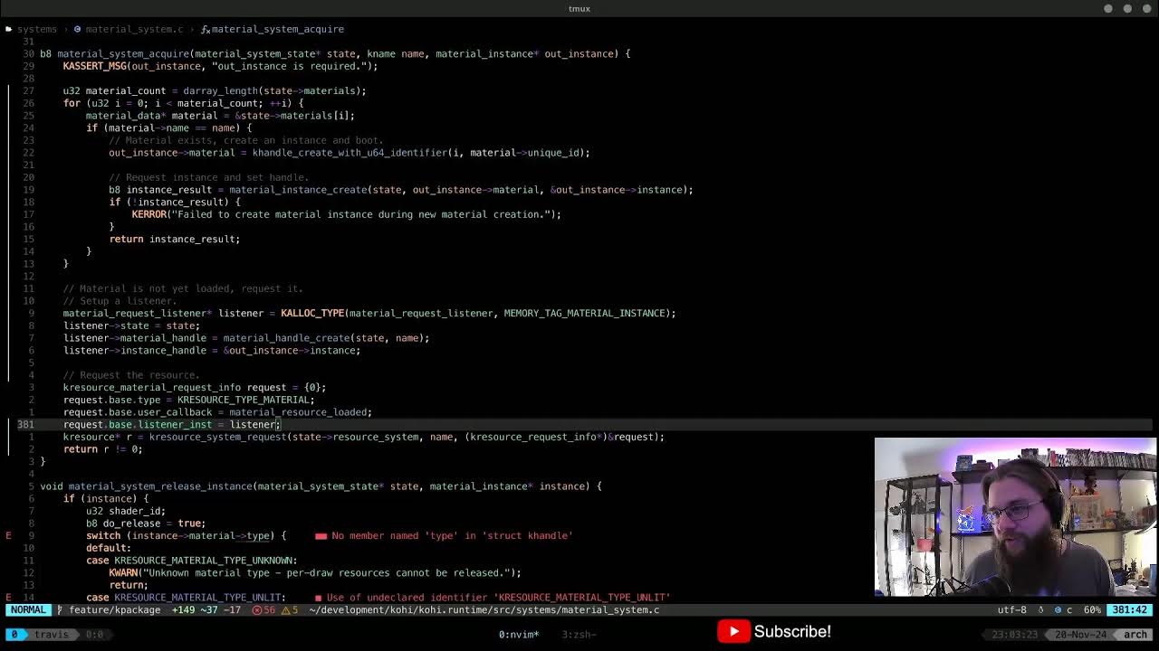 C/Vulkan Game Engine Dev Ep. 249: Material system overhaul !kohi - YouTube