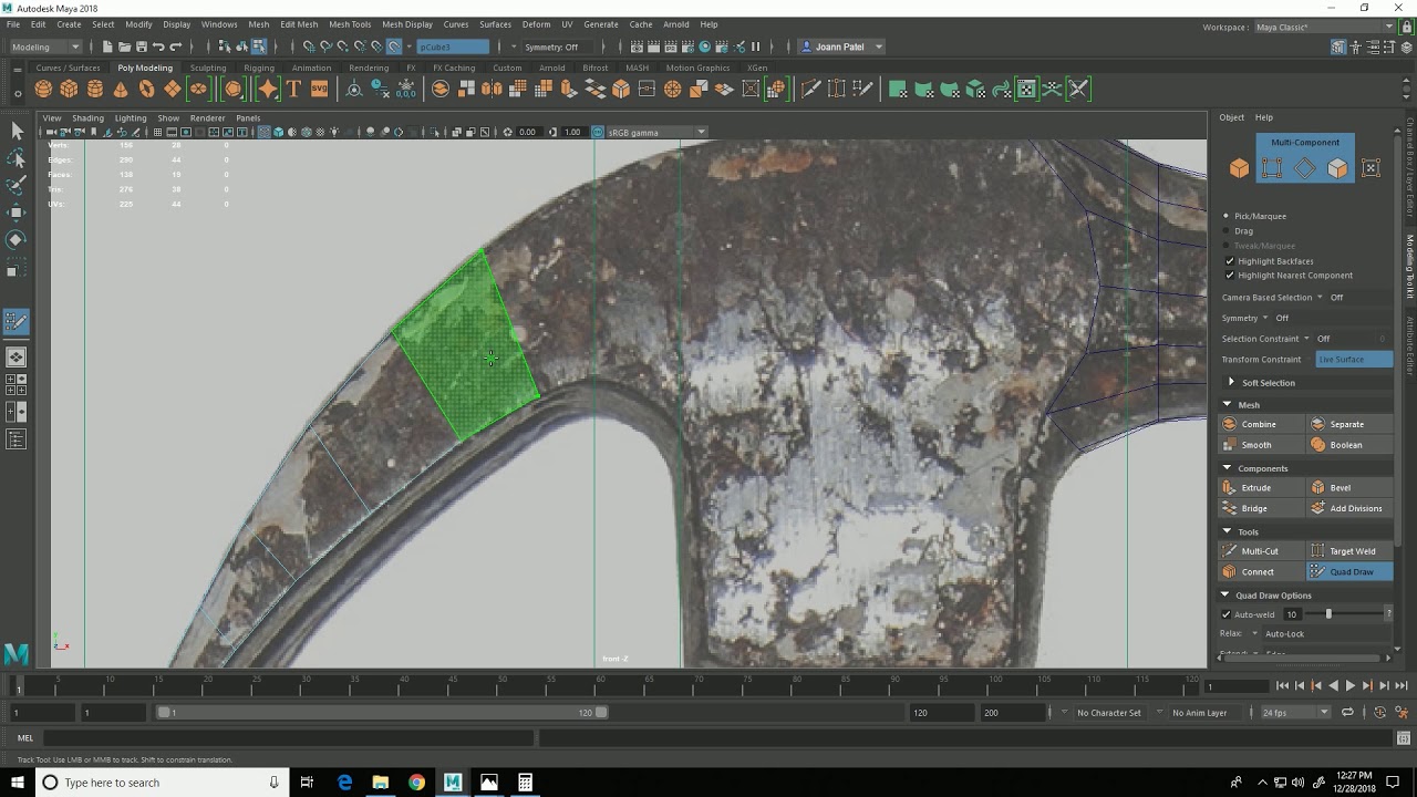 Modeling a Hammer in Maya 2018 - Head 2 - YouTube
