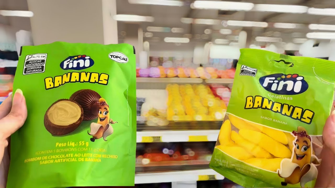 Trying chocolates with creamy Fini and Paçoquita candies in Brazil ...