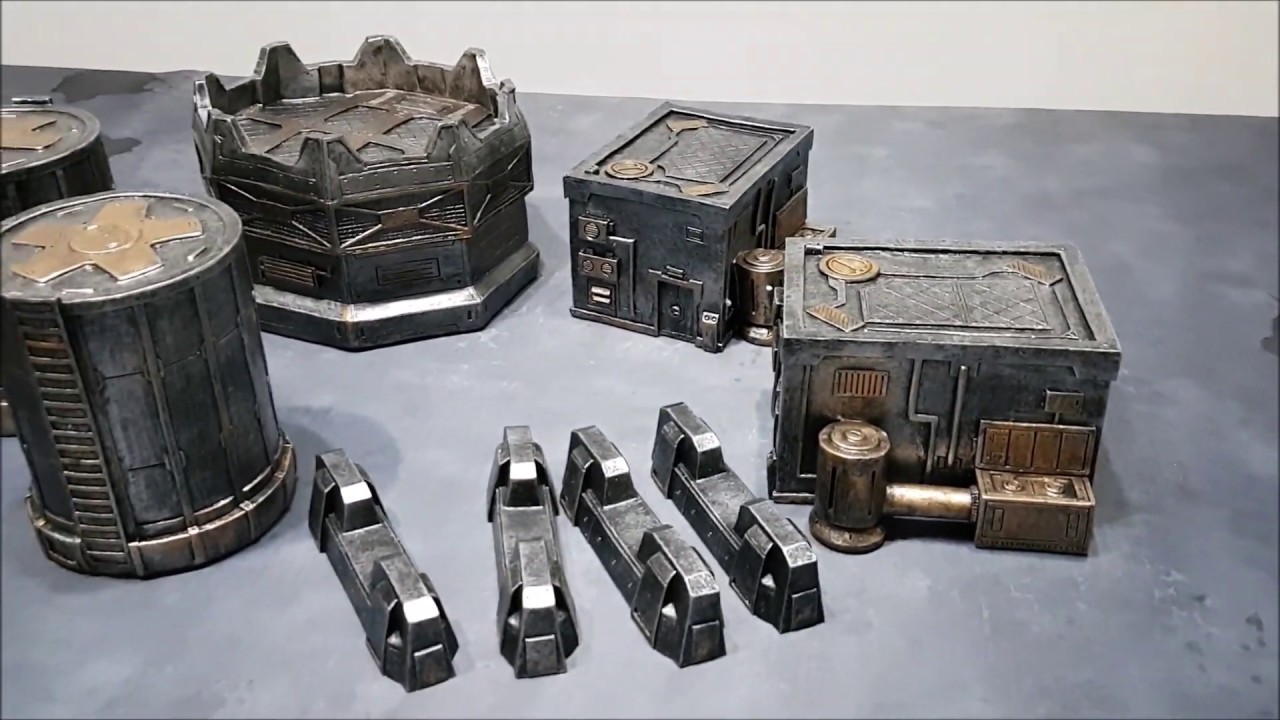 Urbanmatz com Sci Fi terrain and battle mat showcase - YouTube