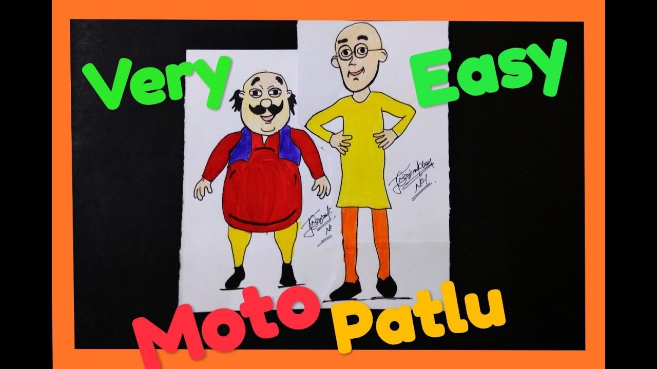 How To Draw MOTU PATLU || cartoon step by step || By NK Artist - YouTube