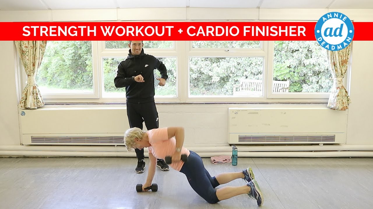 Strength Workout + Cardio Finisher - YouTube