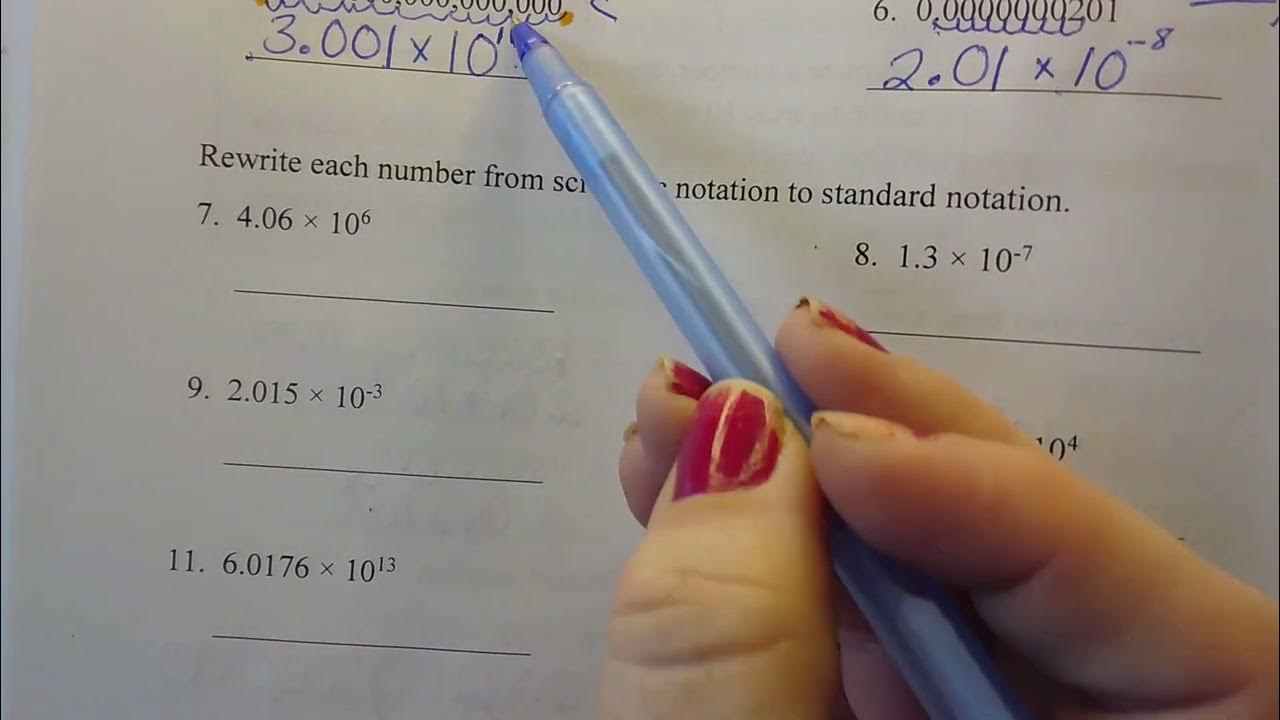 Standard Notation / Scientific Notation - YouTube