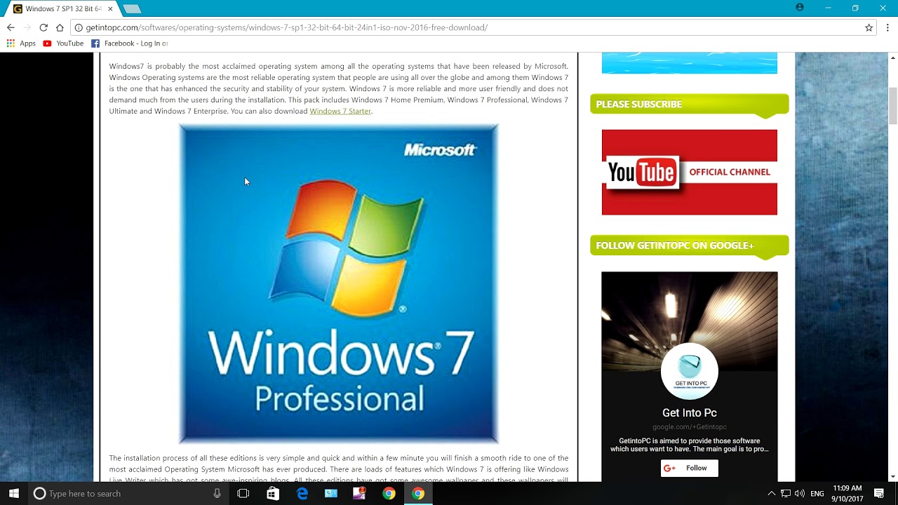 How to download windows 07 (Tutorial) - YouTube