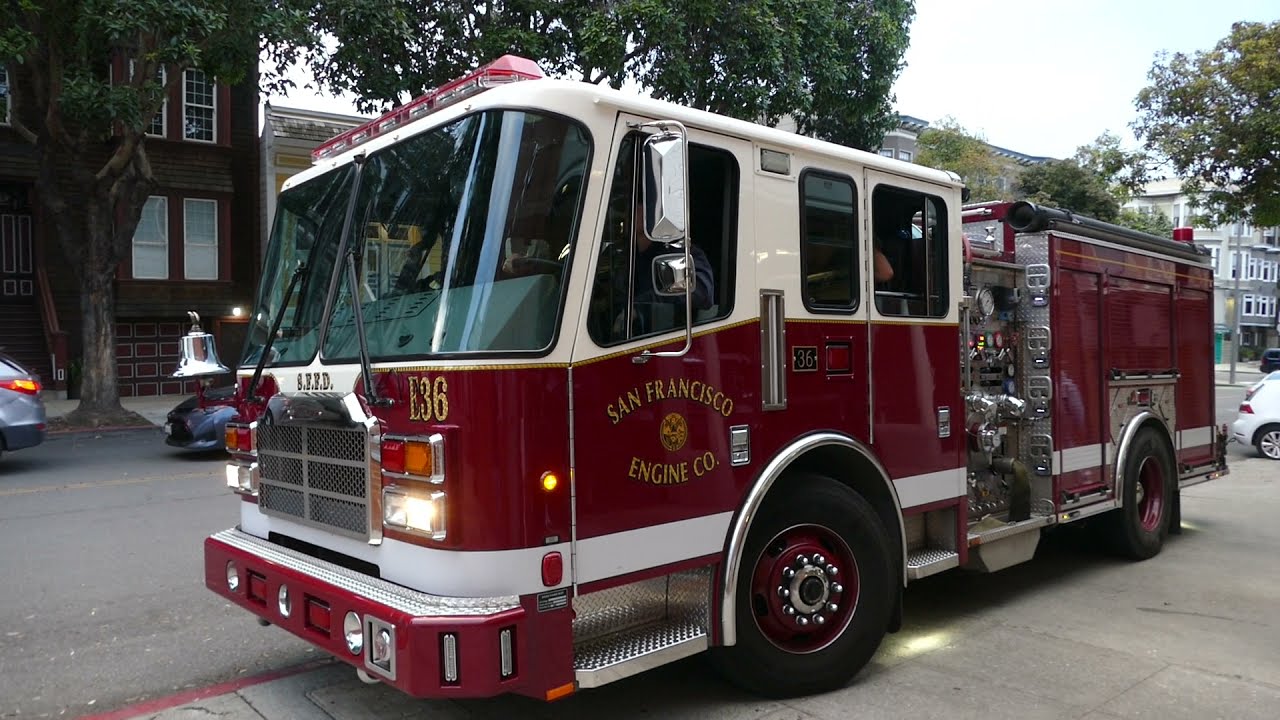 SFFD Engine 36 responds from Station 6 - YouTube