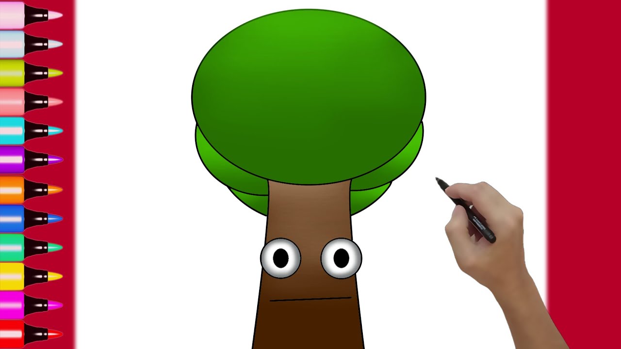 How to Draw Mr Tree Sprunki Phase 4 | Drawing Incredibox Sprunki - YouTube