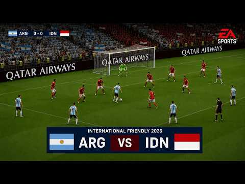 17 Aug, 2026 | Argentina vs Indonesia | International Friendly 2026 | Football | FC26 Gameplay 4K 60