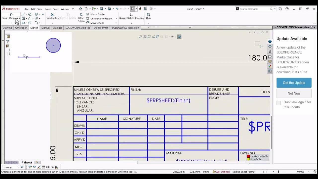 Формат, булангийн хүснэгт (Sheet format and title block in Solidworks) - YouTube