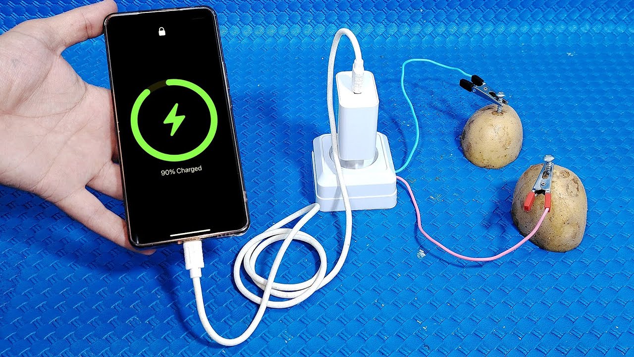 How to make free energy from potatoes (Charge your phone) | Simple Tips ...