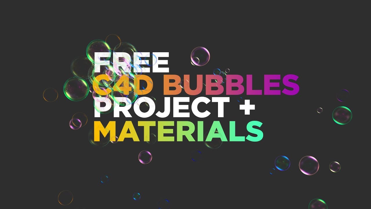 Free C4D Bubble Project + Free Materials + Render - YouTube