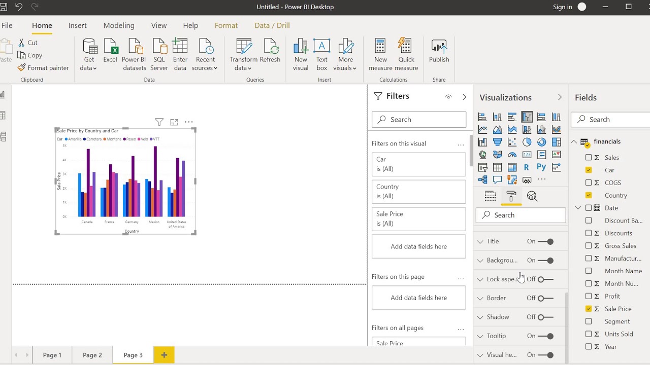 Power BI Report Level Filter - YouTube