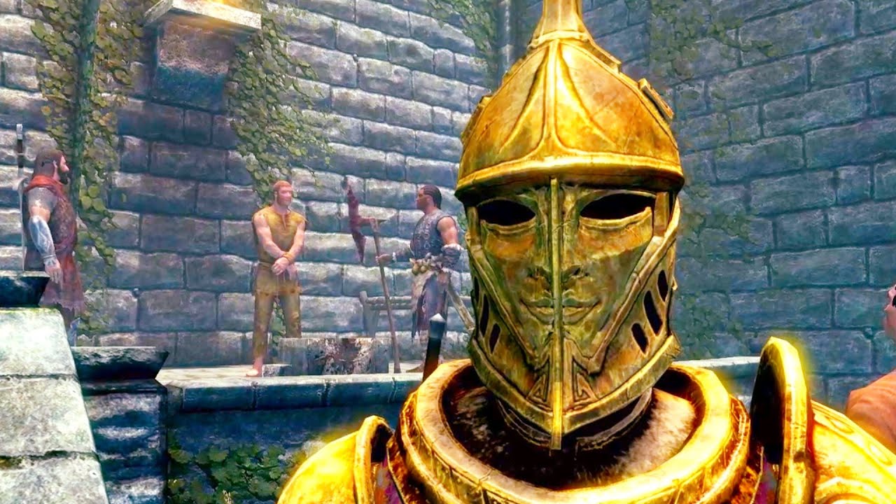 Guards forgot to lock the gate during Roggvir's execution. Skyrim ...