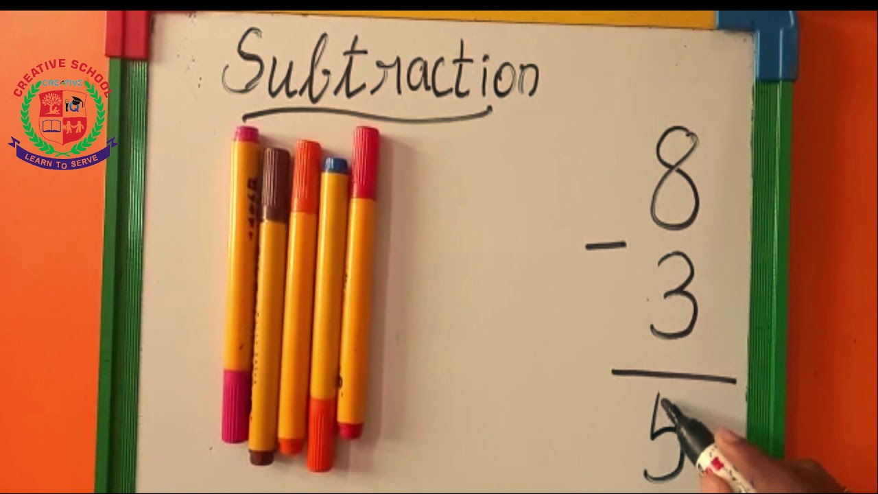 Class 1 | Maths| Lesson 4 | Simple Subtraction | creative school ...