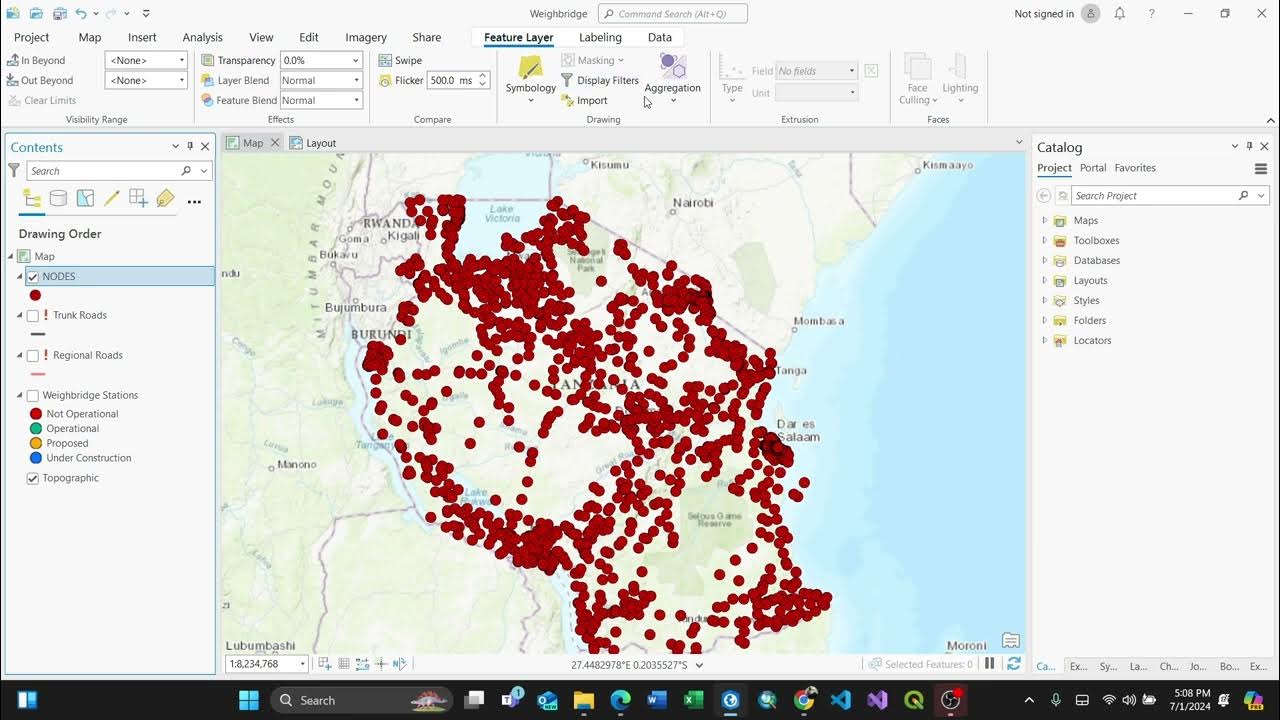 Point clustering based on aggregation of features using ArcGIS Pro - YouTube