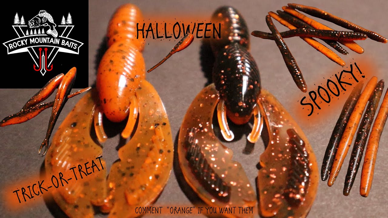 Making Halloween themed SOFT PLASTIC Baits! - YouTube