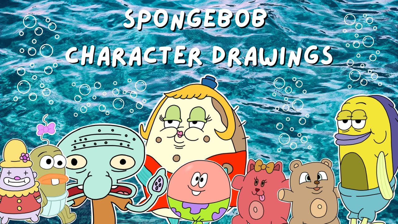 SpongeBob SquarePants Character Drawings Speedpaint 🫧 - YouTube