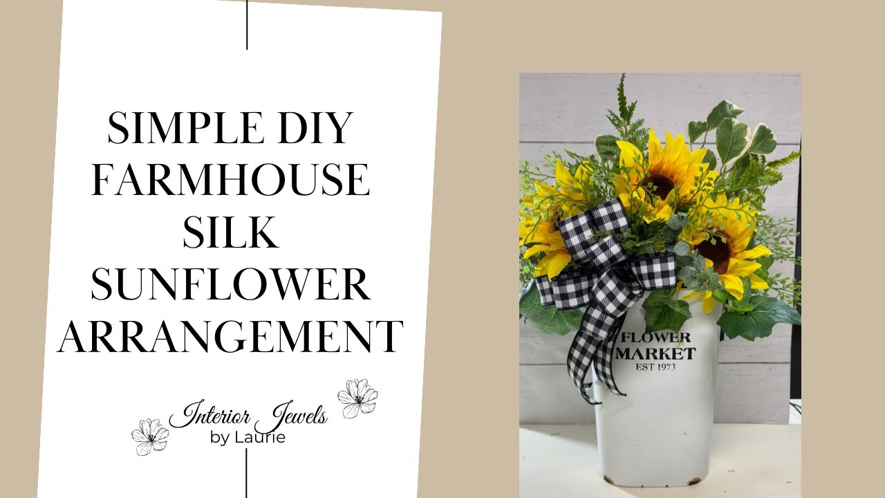 Simple DIY Silk Sunflower Arrangement - YouTube