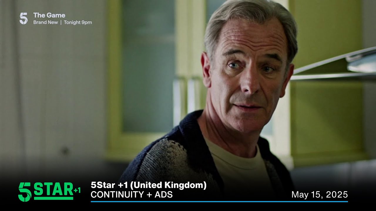 5Star +1 (UK) continuity + ads | May 15, 2025 - YouTube