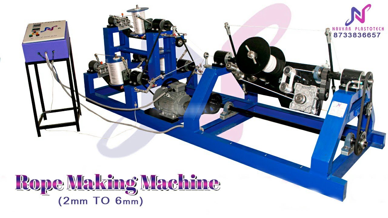 Rope machine 2mm to 6mm by NAVKAR PLASTOTECH +91 8733836657 - YouTube
