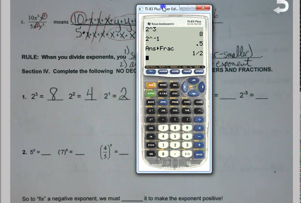 Algebra 1 Unit 7 Exponent Walkthrough Review - YouTube